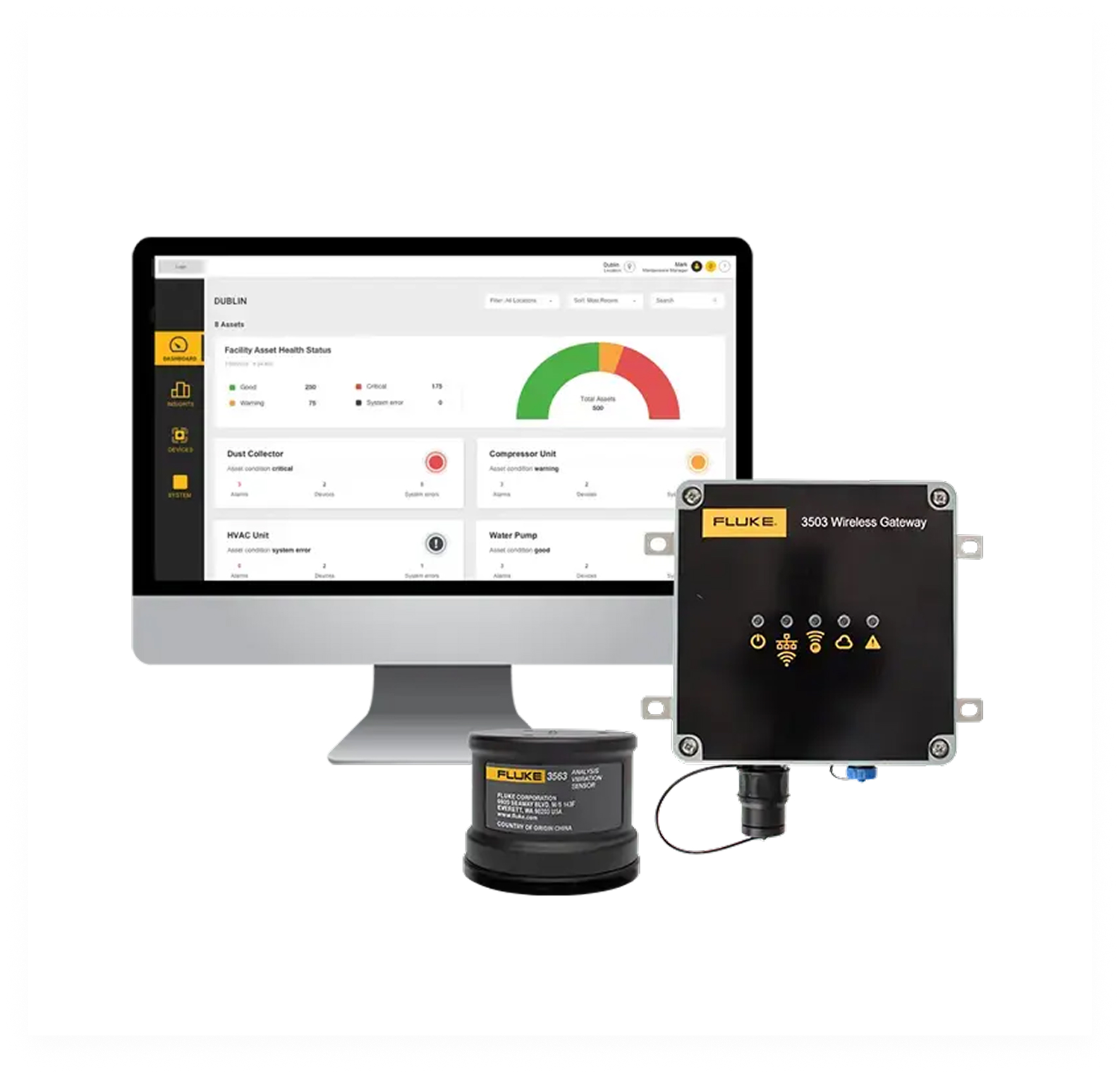 Fluke 3563 Analysis Vibration Sensor - Adelec